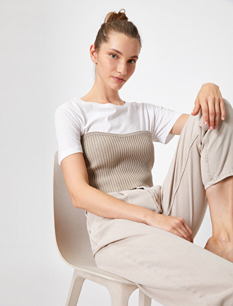 Koton Kadın Triko Büstiyer Triko Top