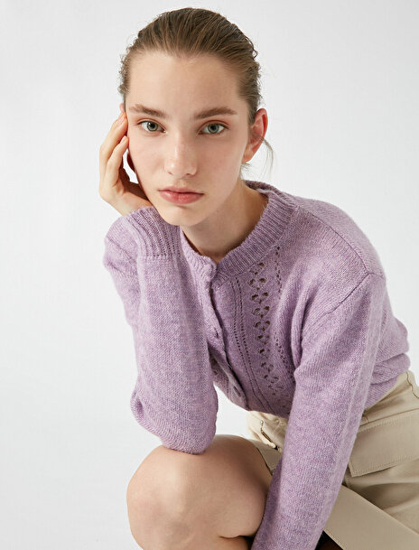 Koton Kadın Düğmeli Kisa Triko Hırka