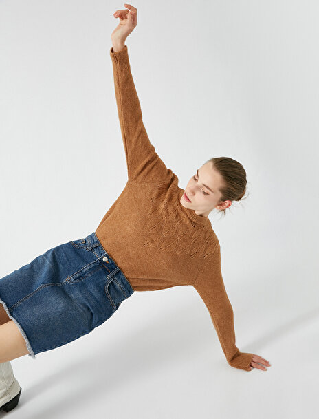 Koton Kadın Ajurlu Triko Kazak Triko