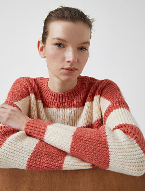 Koton Kadın Renk Bloklu Kazak