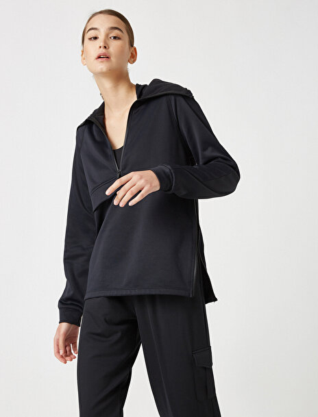 Koton Kadın Respect Life - Yaşama Saygı - Fermuar Detaylı Sweatshirt Koton Kadın Respect Life - Yaşama Saygı - Fermuar Detaylı Sweatshirt