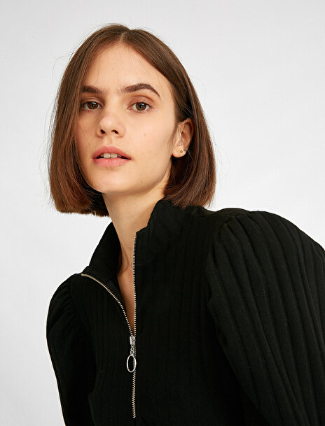 Koton Kadın Respect Life - Yaşama Saygı - Fermuarlı Tişört Koton Kadın Respect Life - Yaşama Saygı - Fermuarlı Tişört