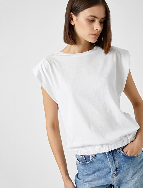 Koton Kadın Pamuklu Vatkalı Bisiklet Yaka Kolsuz Tişört