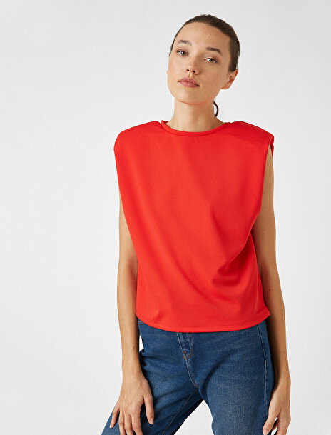 Koton Kadın Vatkalı Bisiklet Yaka Kolsuz Tişört