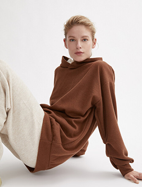 Koton Kadın Kapüşonlu Oversize Tunik