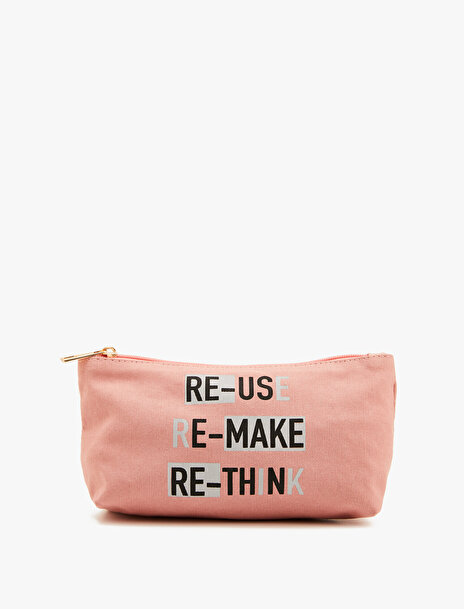 Koton Kadın Organik Pamuk Yazılı Baskılı Çanta