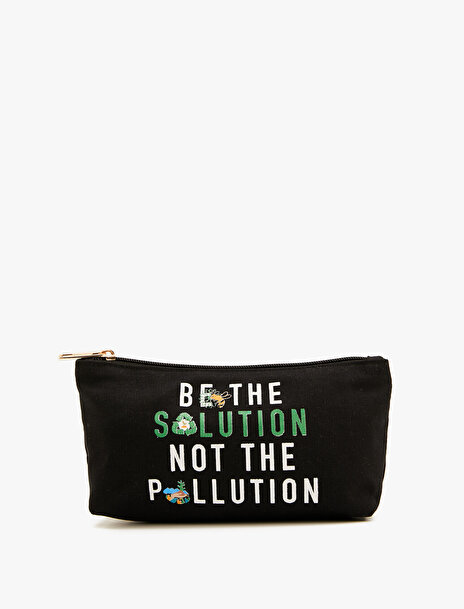 Koton Kadın Organik Pamuk Yazılı Baskılı Çanta