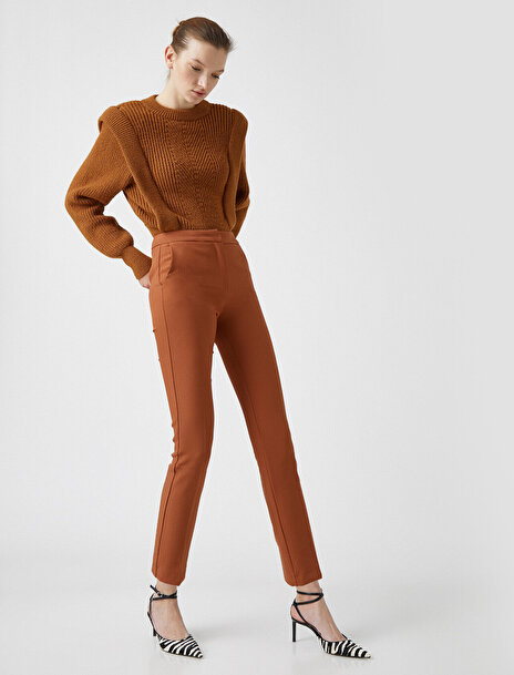 Koton Kadın Düz Renk Cigarette Pantolon