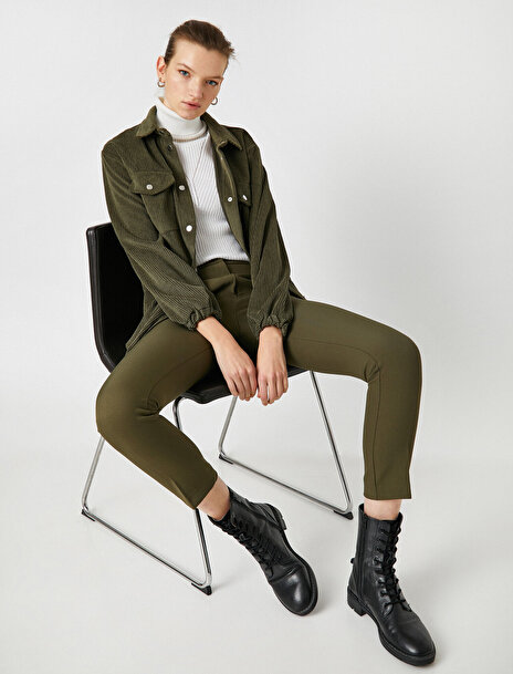 Koton Kadın Düz Renk Cigarette Pantolon