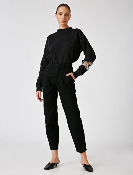 Koton Kadın Pamuklu Mom Pantolon