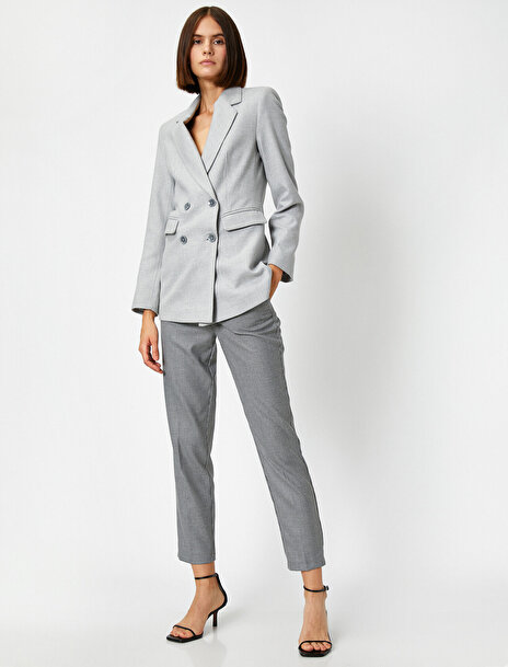 Koton Kadın Kareli Cigarette Pantolon