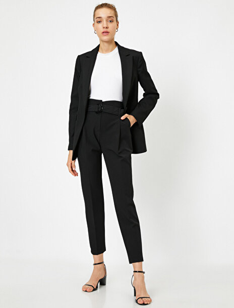 Koton Kadın Cepli Kemerli Havuç Pantolon