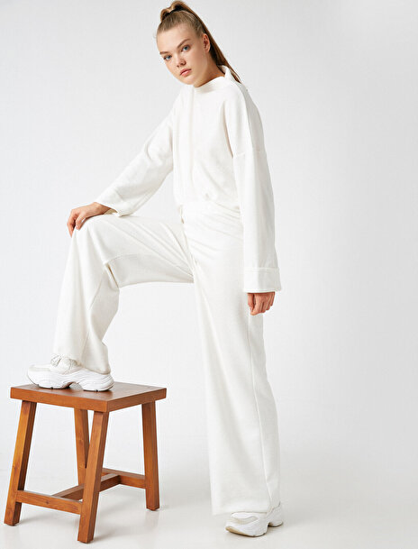 Koton Kadın Pamuklu Geniş Paça Pantolon