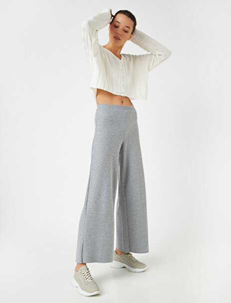 Koton Kadın Pamuklu Geniş Paça Pantolon