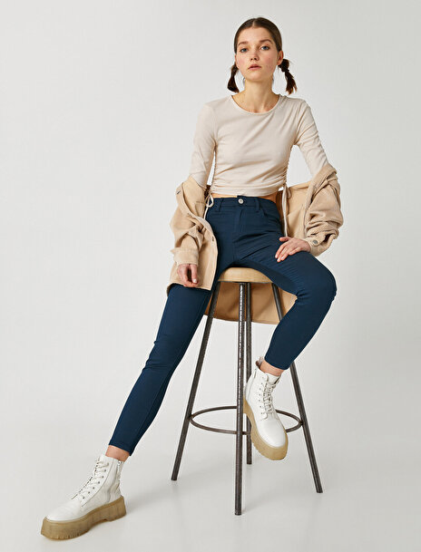 Koton Ole Genç Kız Pamuklu Skinny Yüksek Bel Jean