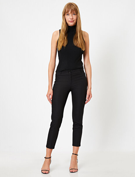 Koton Kadın Basic Crop Pantolon Koton Kadın Basic Crop Pantolon