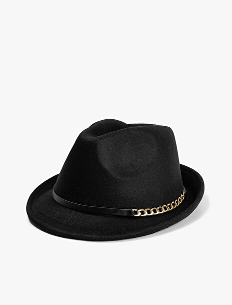 Koton Kadın Zincirli Fötr Şapka