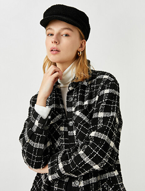 Koton Kadın Pelüş Kasket Şapka