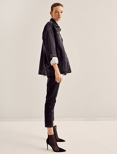 Koton Kadın Mom Jean - Yüksek Bel Rahat Kesim Dar Paça Pantolon