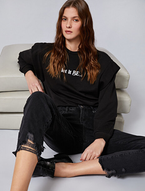 Koton Kadın %100 Organik Pamuk Mom Jean Yüksek Bel Rahat Kesim Dar Paça Pantolon