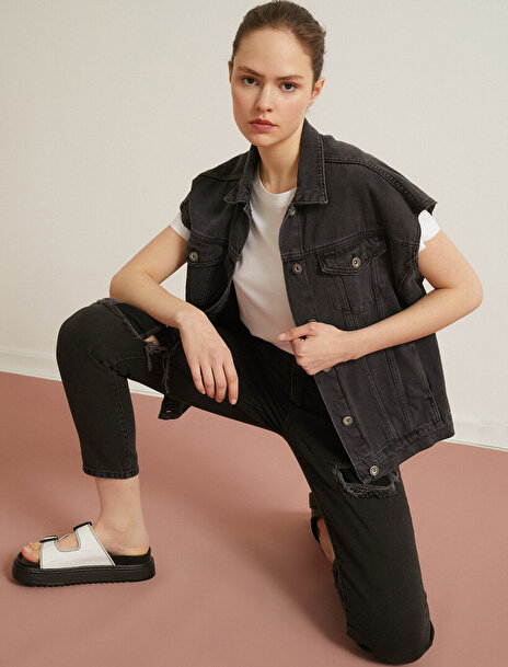 Koton Ole Genç Kız Mom Jean - Normal Bel Dar Kesim Dar Paça Pantolon