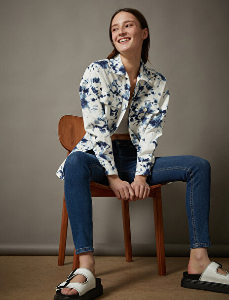 Koton Ole Genç Kız Carmen Jean - Yüksek Bel Dar Kesim Dar Paça Pantolon