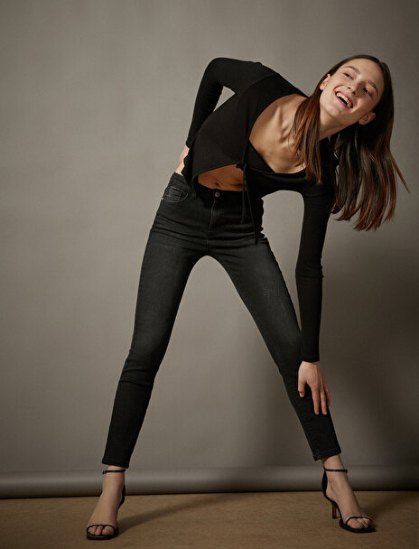 Koton Ole Genç Kız Boyfriend Jean - Rahat Kesim Düz Paça Pantolon