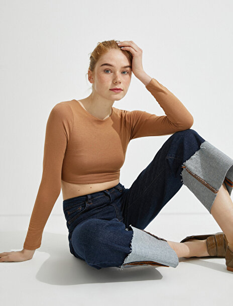 Koton Kadın Yüksek Bel Bol Paça Bianca Jean Pantolon