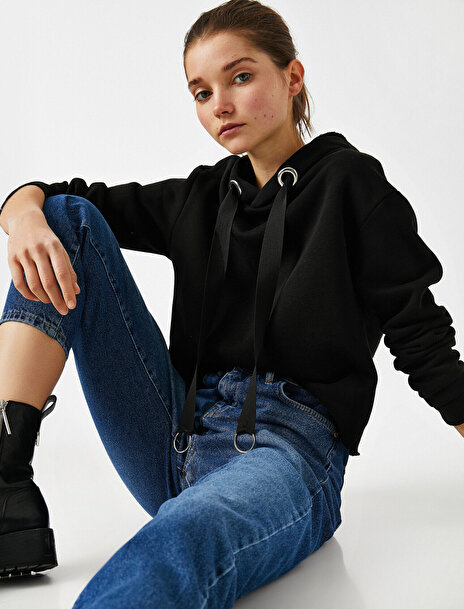 Koton Kadın Mom Jean - Yüksek Bel Rahat Kesim Dar Paça Pantolon