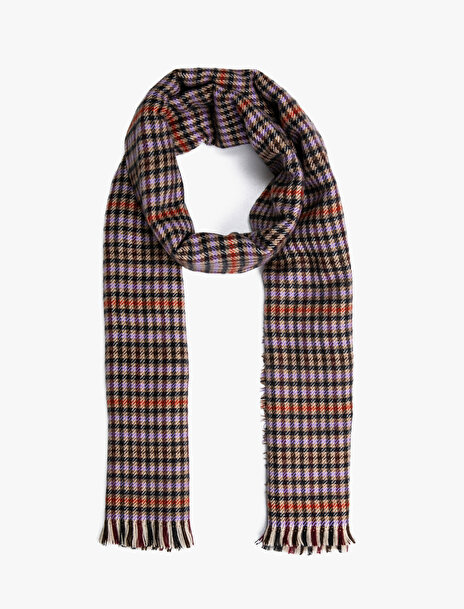 Koton Kadın Desenli Çizgili Atkı