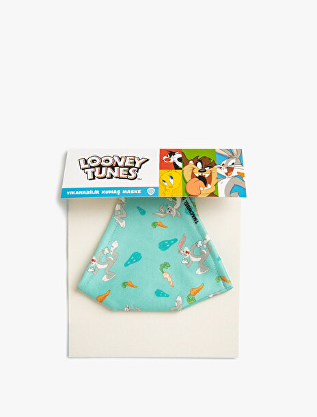 Koton Kadın Bugs Bunny Lisanslı Baskılı Yıkanabilir Kumaş Maske