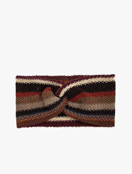 Koton Kadın Çizgili Örme Bandana