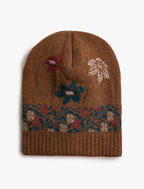 Koton Kadın Yün İçerikli Çiçekli Bere Koton Kadın Yün İçerikli Çiçekli Bere