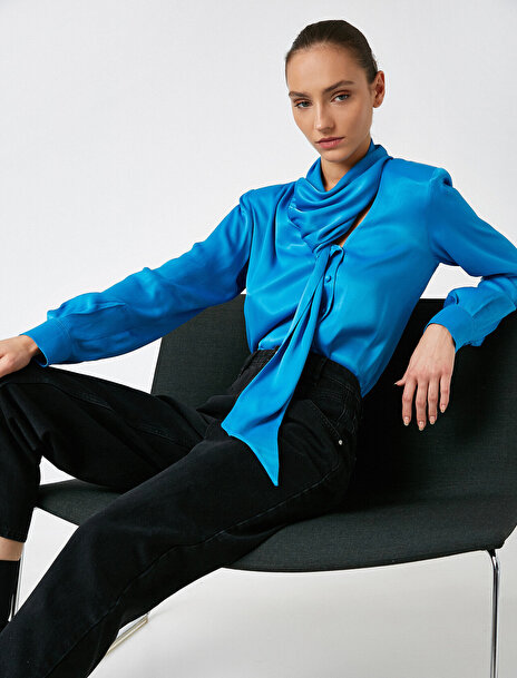 Koton Kadın Vatkalı Şal Yaka Bluz