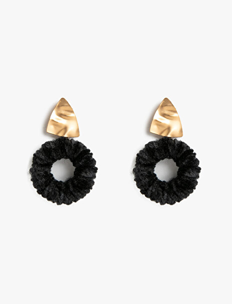 Koton Kadın Tüylü Geometrik Küpe