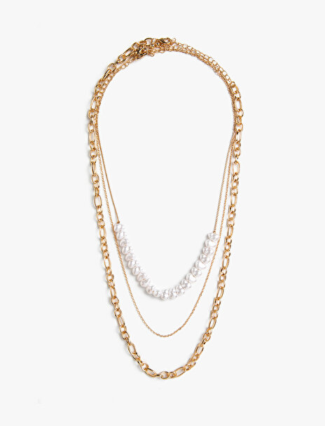 Koton Kadın İncili Çoklu Zincir Kolye