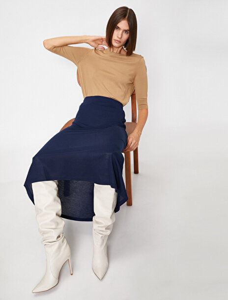 Koton Kadın Yüksek Belli Midi Etek Koton Kadın Yüksek Belli Midi Etek