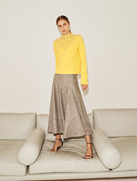 Koton Kadın Yirtmaçli Midi Etek