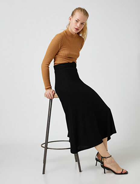 Koton Kadın Kemerli Midi Etek Koton Kadın Kemerli Midi Etek