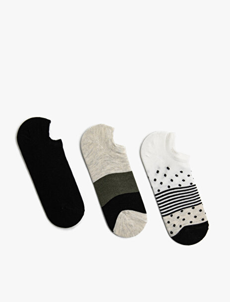 Koton Kadın Kadın Desenli 3'lü Çorap Seti