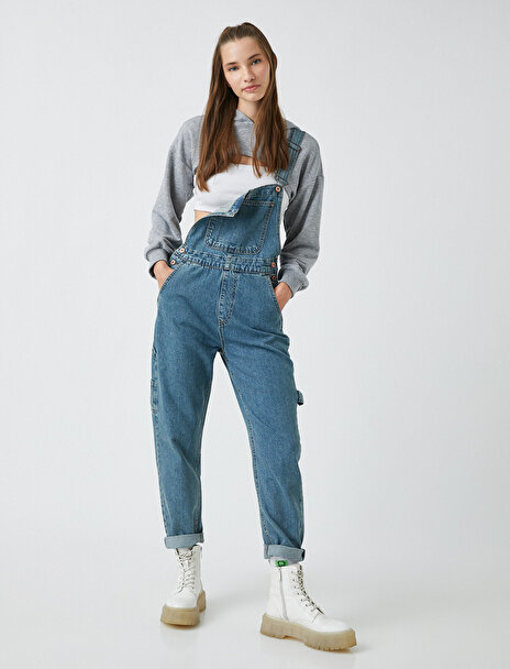 Koton Kadın Pamuklu Jean Tulum