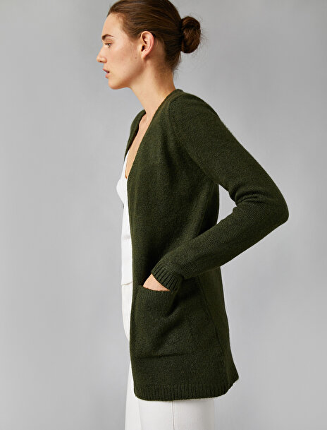 Koton Kadın Uzun Kollu Cepli Triko Hırka Koton Kadın Uzun Kollu Cepli Triko Hırka