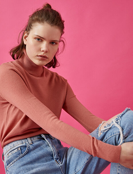 Koton Kadın Balıkçı Yaka Uzun Kollu Basic Triko Kazak Koton Kadın Balıkçı Yaka Uzun Kollu Basic Triko Kazak