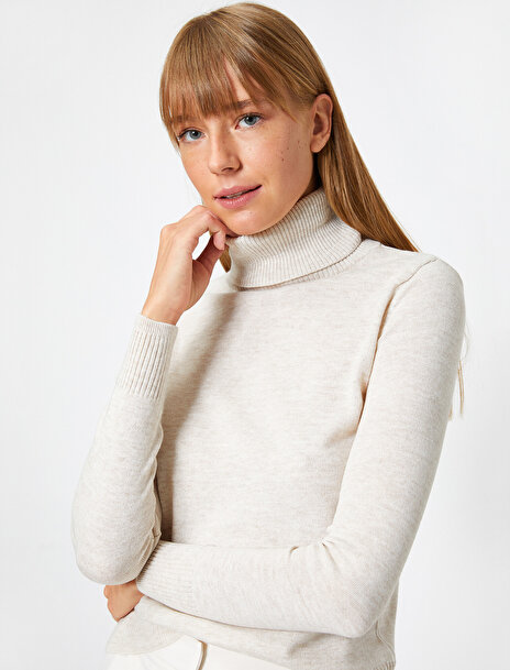 Koton Kadın Balıkçı Yaka Uzun Kollu Basic Triko Kazak Koton Kadın Balıkçı Yaka Uzun Kollu Basic Triko Kazak