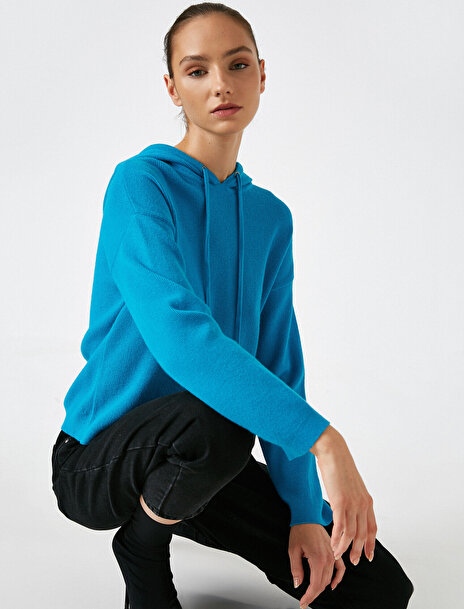 Koton Kadın Arzu Sabancı for Koton Kapüşonlu Uzun Kollu Kazak