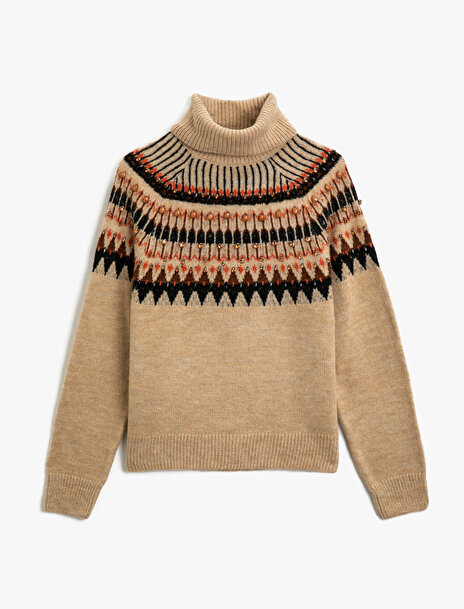 Koton Kadın Arzu Sabancı for Koton Balıkçı Yaka Taş Detaylı Kaza