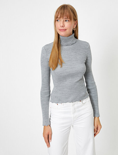 Koton Kadın Balıkçı Yaka Basic Triko Kazak Koton Kadın Balıkçı Yaka Basic Triko Kazak