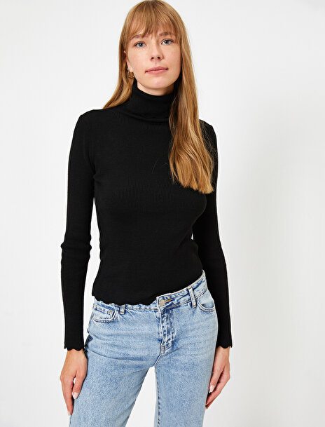 Koton Kadın Balıkçı Yaka Basic Triko Kazak Koton Kadın Balıkçı Yaka Basic Triko Kazak