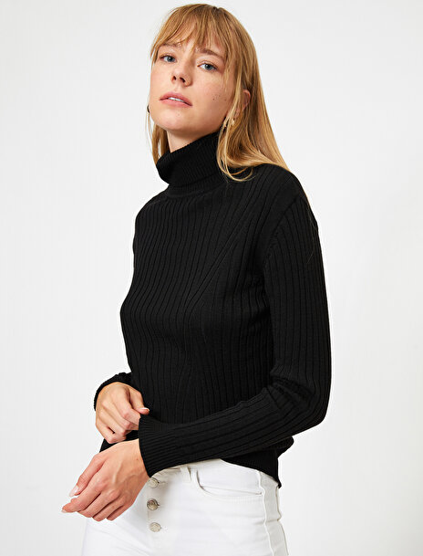 Koton Kadın Balıkçı Yaka Uzun Kollu Basic Triko Kazak Koton Kadın Balıkçı Yaka Uzun Kollu Basic Triko Kazak