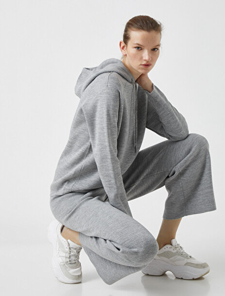 Koton Kadın Bol Paça Triko Pantolon